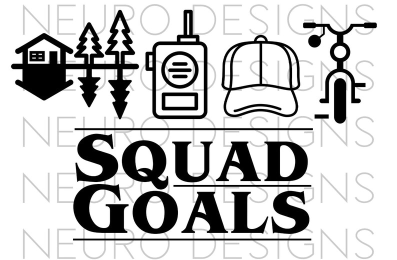 Squad Goals Stranger Things Inspired Digital File 2 Styles - Etsy