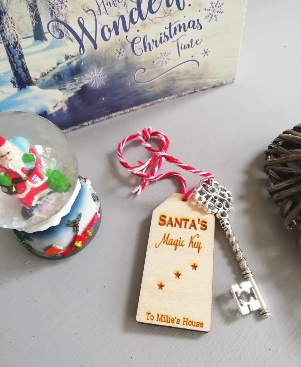 Santa Magic Key With Engraved Tag for Father Christmas | Etsy