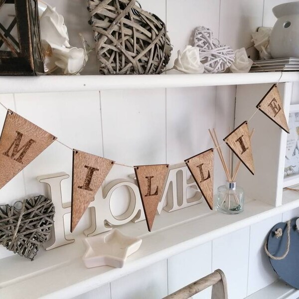 Rustic Bunting - Etsy