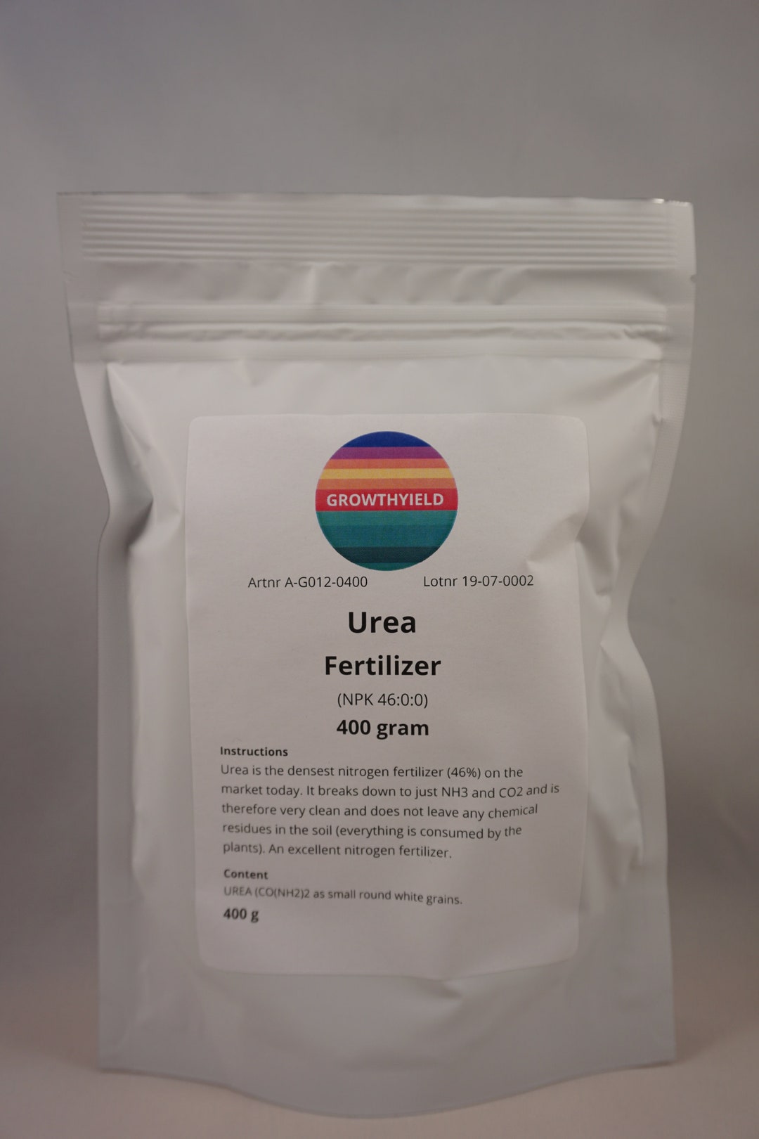 Buy Urea Fertilizer 400 Gram NPK 46-0-0 swedish Purity Grade Most Dense ...