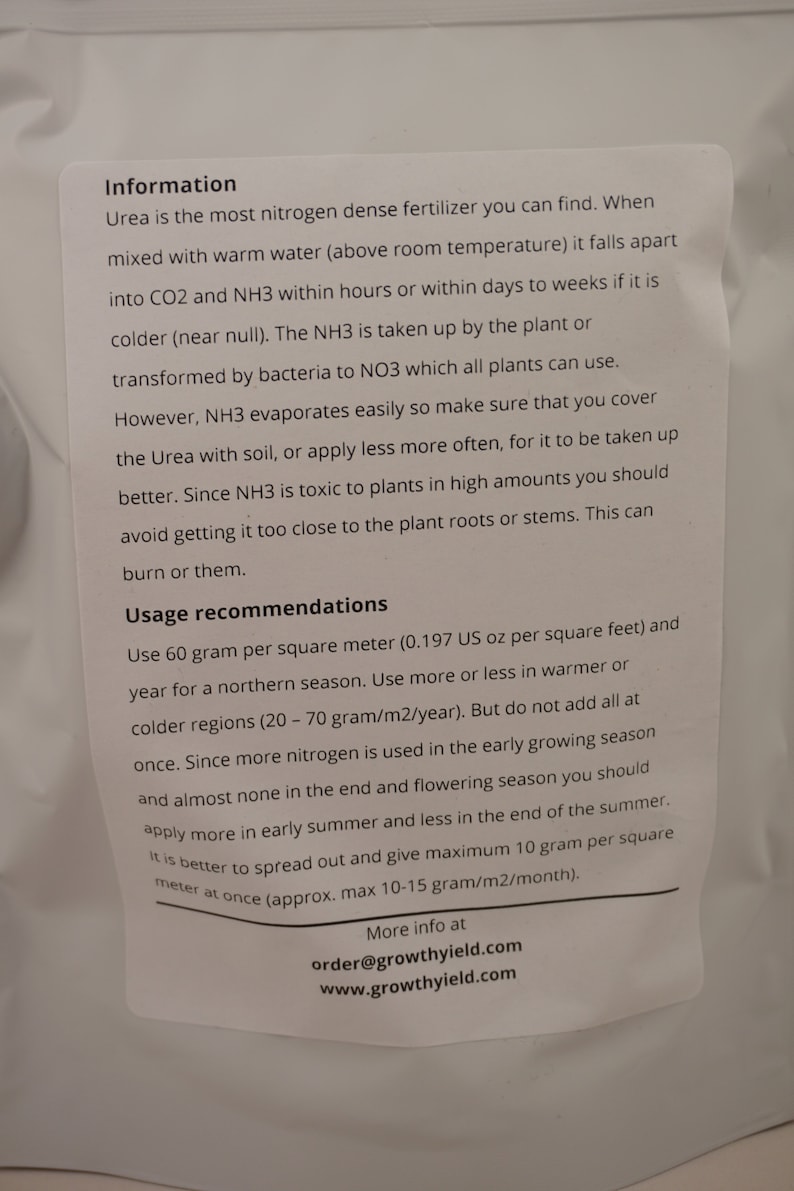 Buy Urea Fertilizer (400 Gram) NPK 46-0-0 (swedish Purity Grade) - Most ...