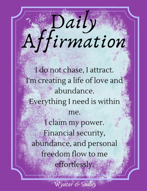 Daily Affirmation - Etsy