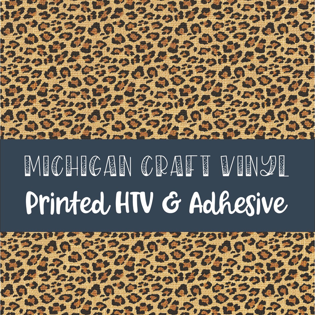 Leopard Vinyl Leopard Print Vinyl Printed Permanent Adhesive Custom HTV ...