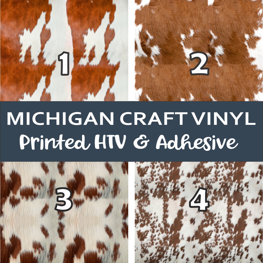Cowhide Black Brown Printed Vinyl/oracal 651/heat Transfer-animal Print ...