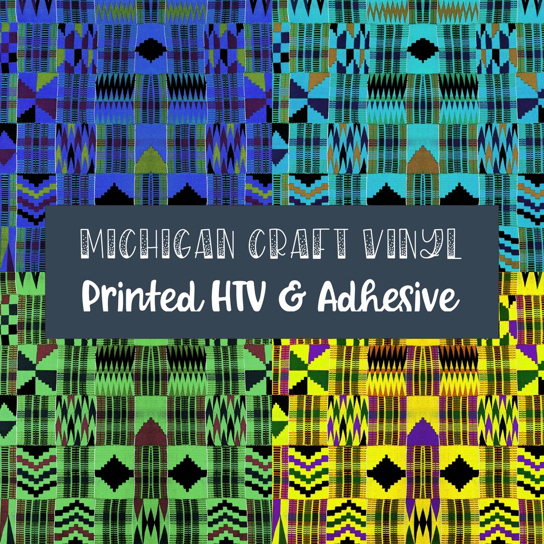Africa Printed Vinyl Bright Color African Kente Cloth Patterns Printed ...