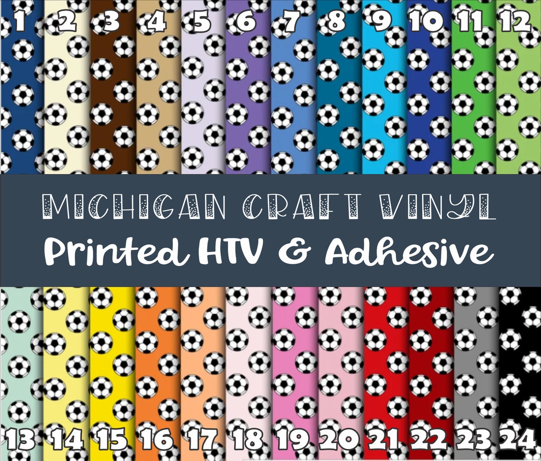 SOCCER Print Printed Htv / Printed HTV Vinyl /printed 651 Outdoor Vinyl ...
