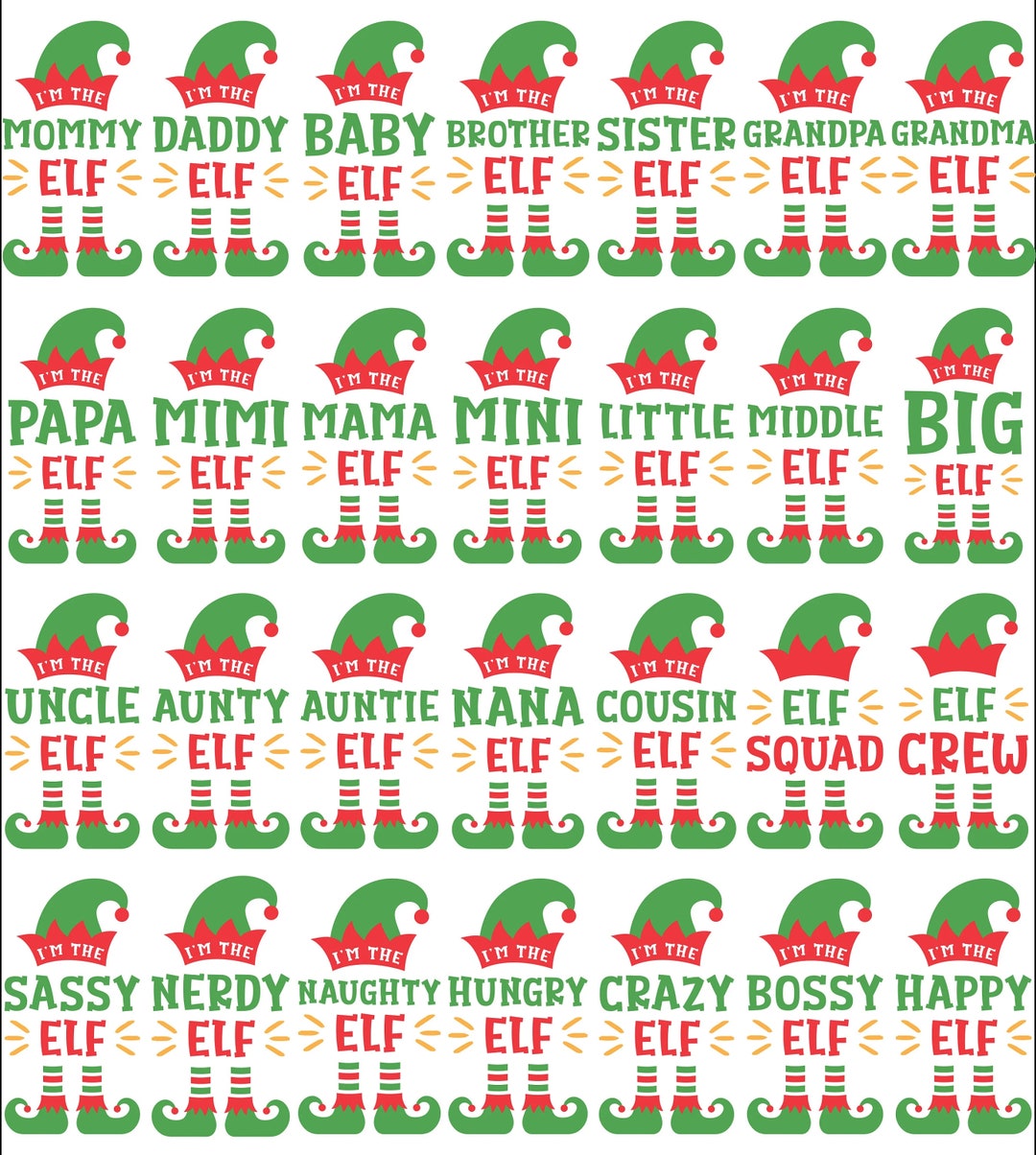DTF - DIY Christmas Elf Family Shirts, Funny Family, Christmas Pajamas ...
