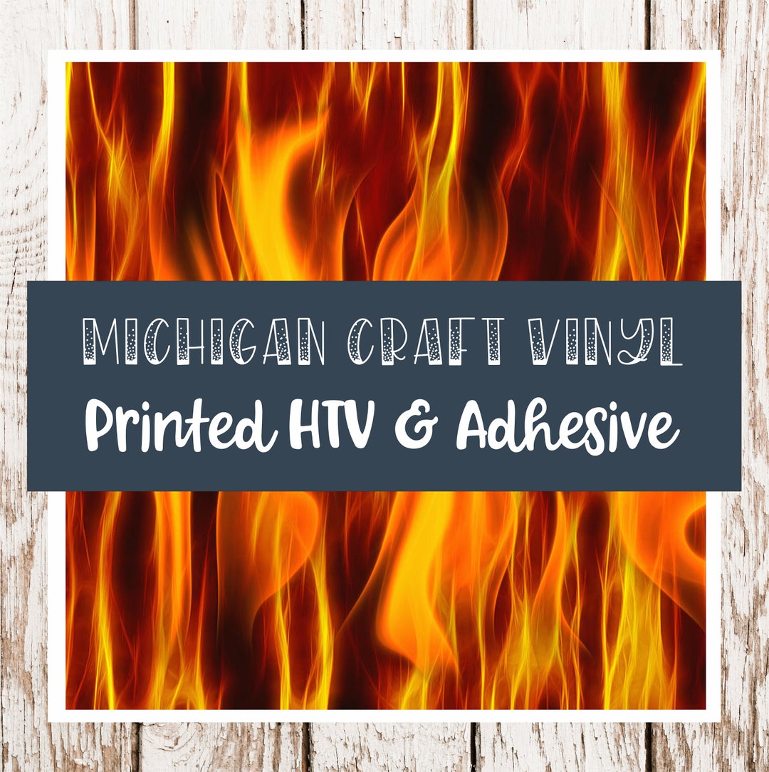 Fire Flames Vinyl / Printed HTV / Printed Vinyl /printed Outdoor 651 ...