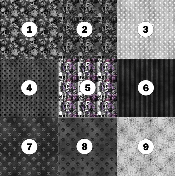 GOTHIC SKULLS Prints Halloween HTV Vinyl/printed 651 | Etsy