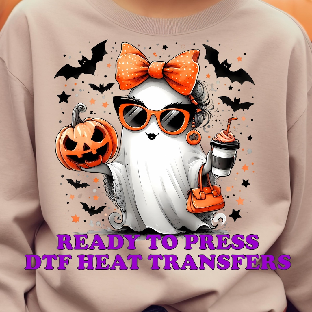 Transfer Ready Press Cute Ghost Lovers Best Seller DIY Shirt DTF ...