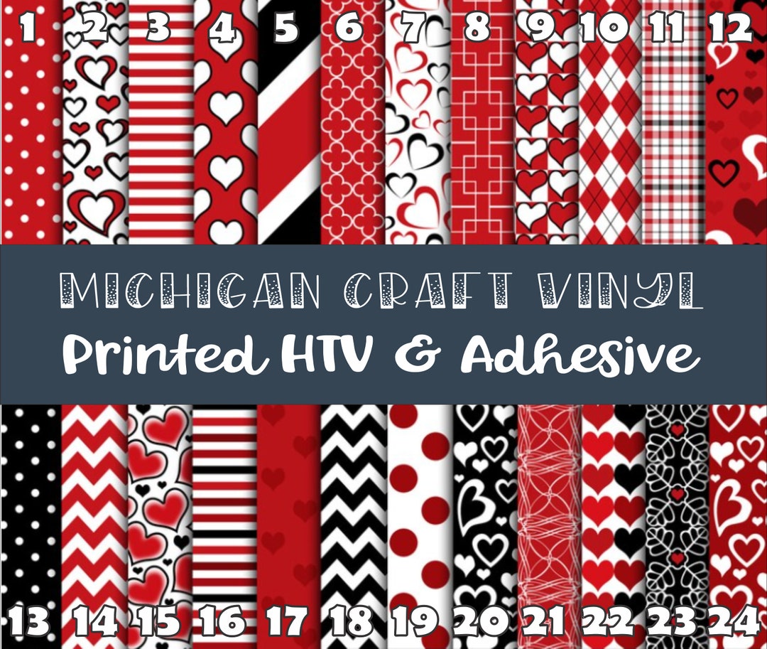 HEARTS and Love - Htv / Printed HTV Vinyl /printed 651 Outdoor Vinyl ...