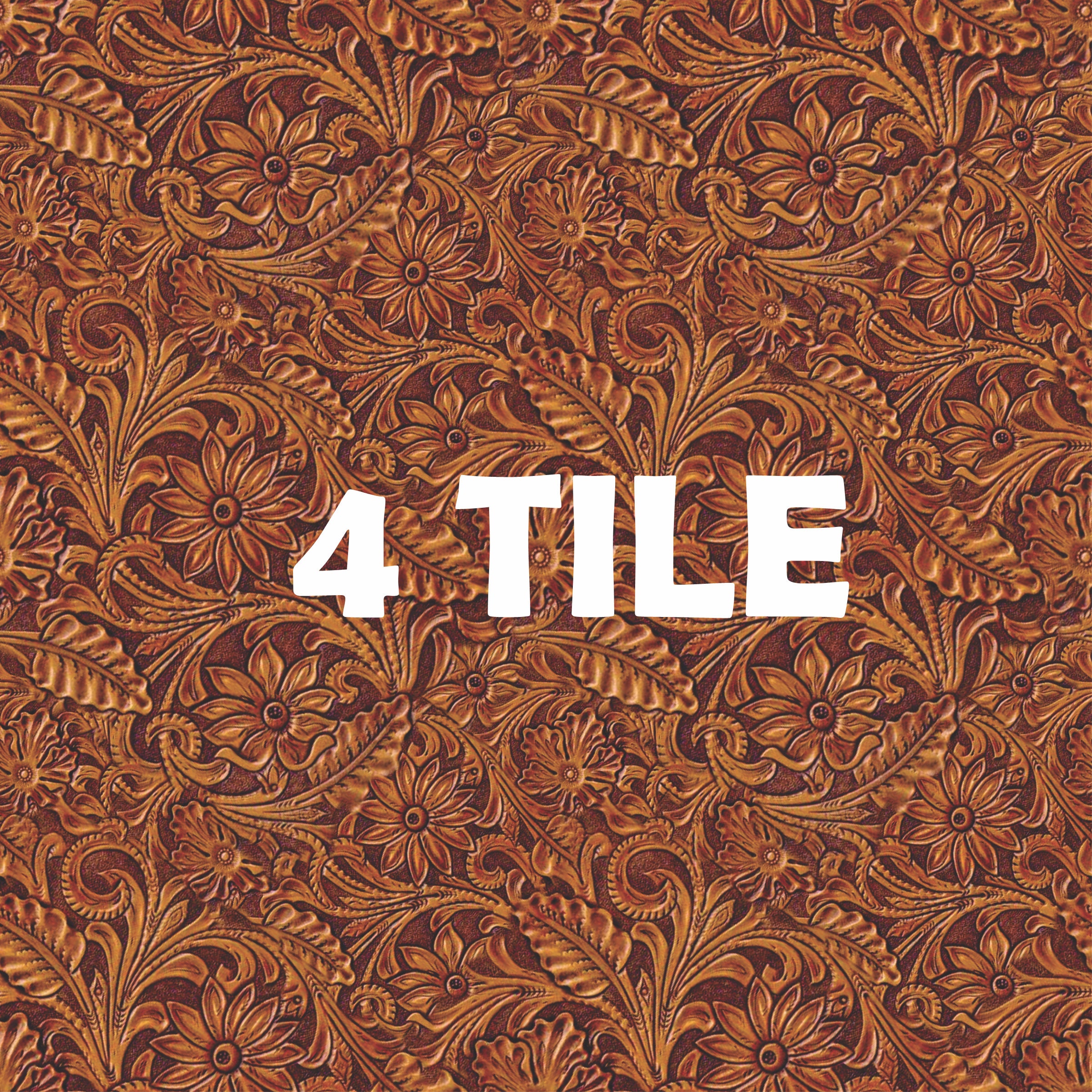 Tooled Leather Print Brown - Etsy