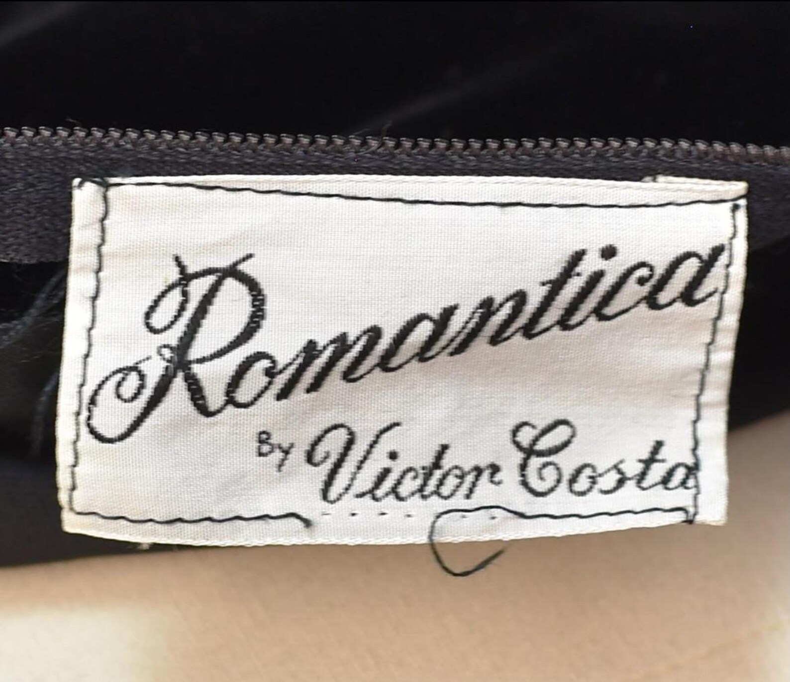 1970s Vintage Romantica by Victor Costa Velvet Embroidered Maxi Dress ...