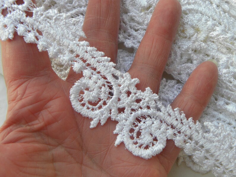 Vintage White Lace Trim by the Yard Decorative Cotton Polyester Lace ...
