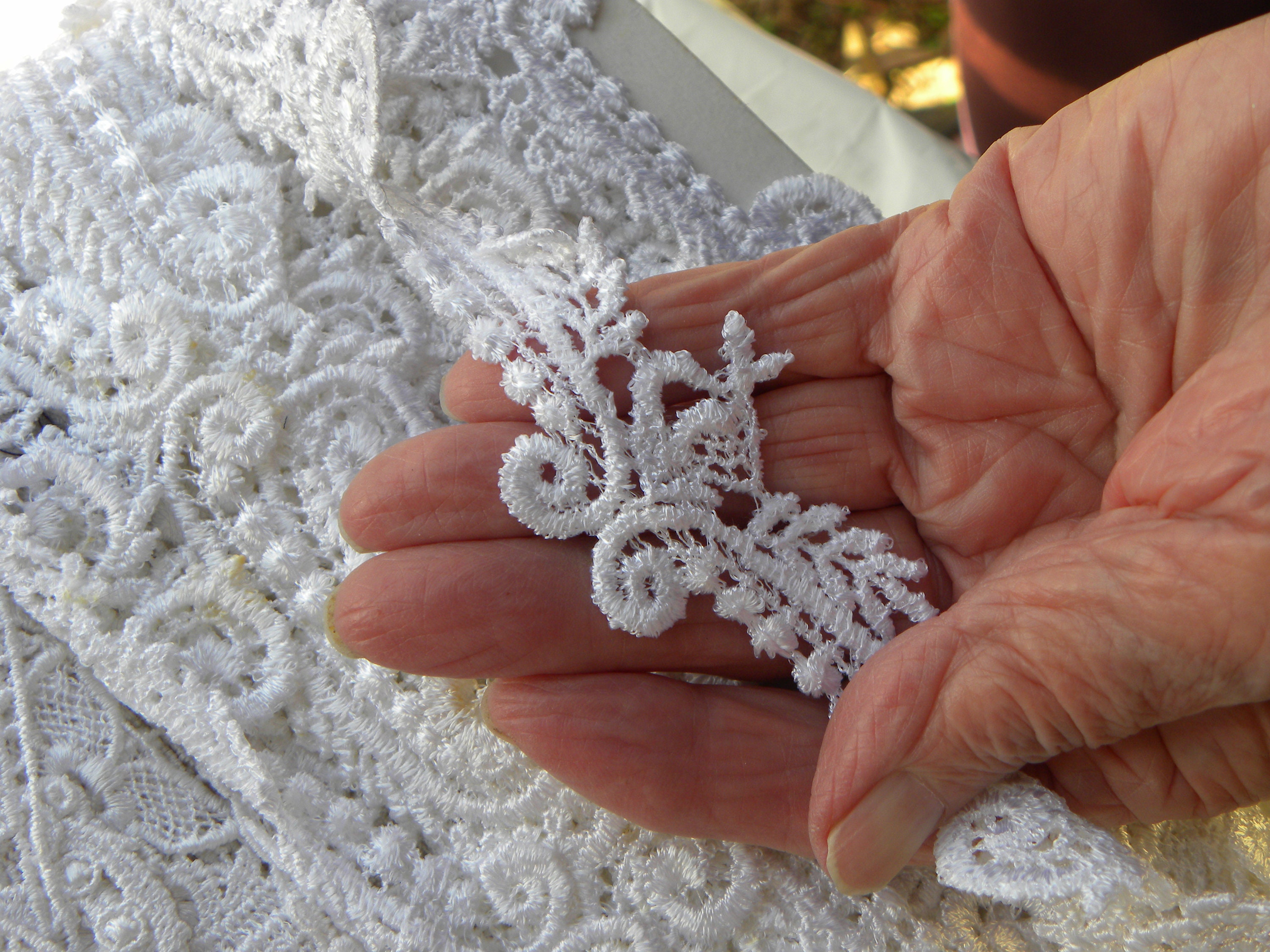 Vintage White Lace Trim by the Yard Decorative Cotton Polyester Lace ...