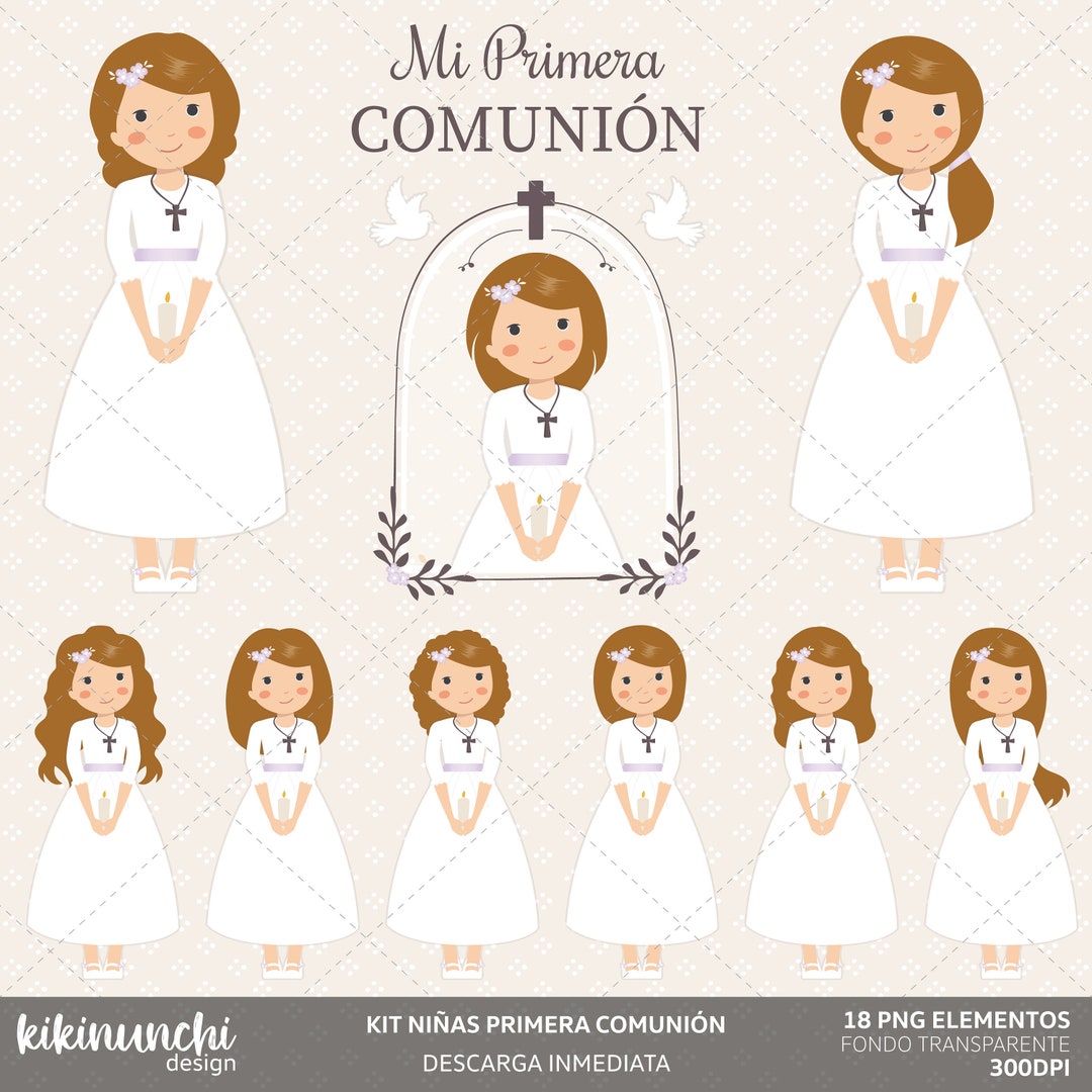 Girls First Communion, Clipart for Girls. Communion Characters ...
