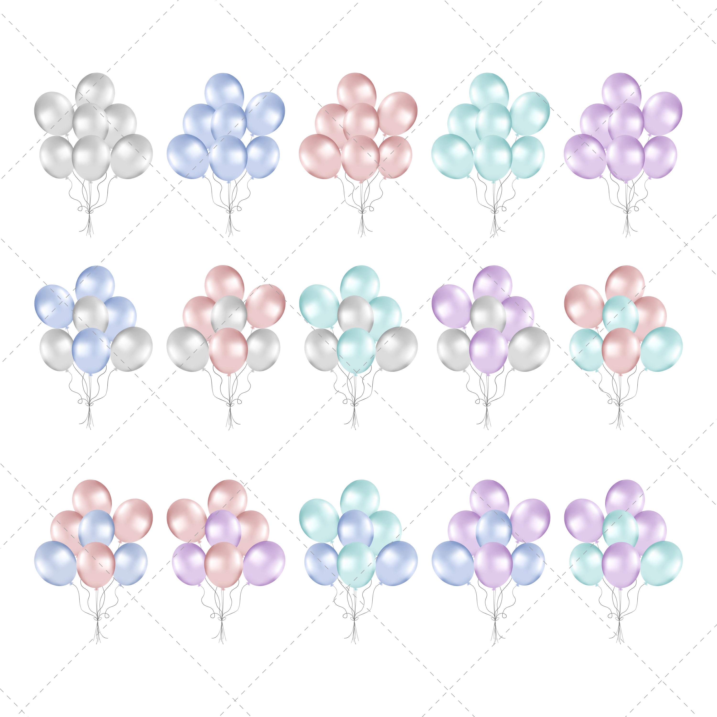 Balloon Clipart Graphic Elements for Parties, High-quality Transparent ...