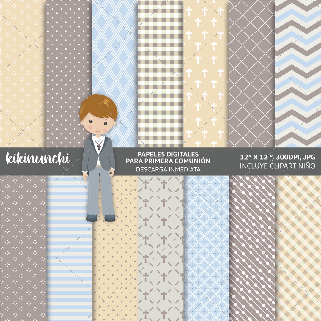 First Communion Digital Papers, Digital Backgrounds, Printable Paper ...