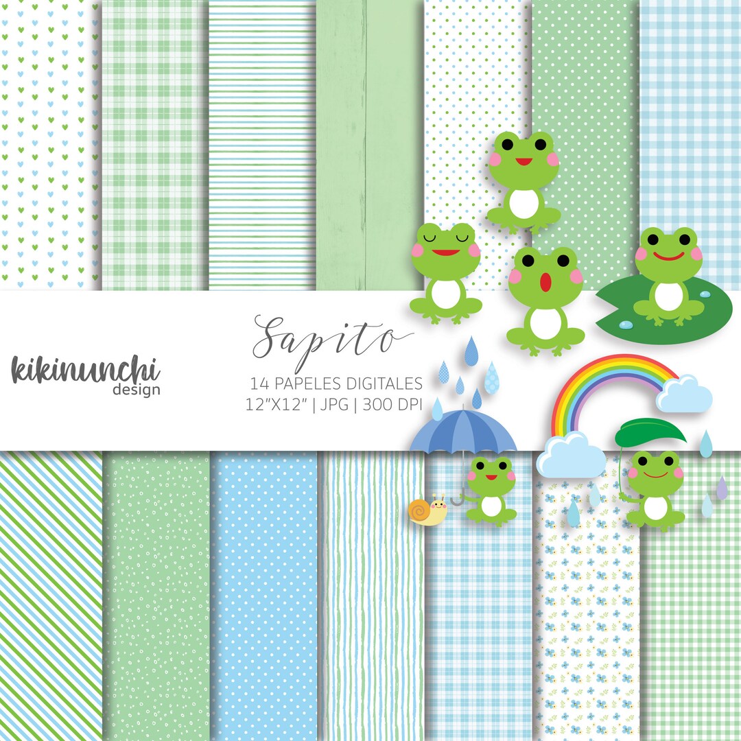 Children's Digital Papers toad, High Quality Papers, Colorful Papers ...