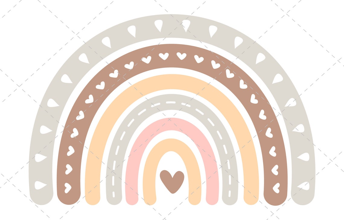 Boho Rainbows, Boho, Rainbows, Pastel Rainbows, Boho Rainbow Clipart ...