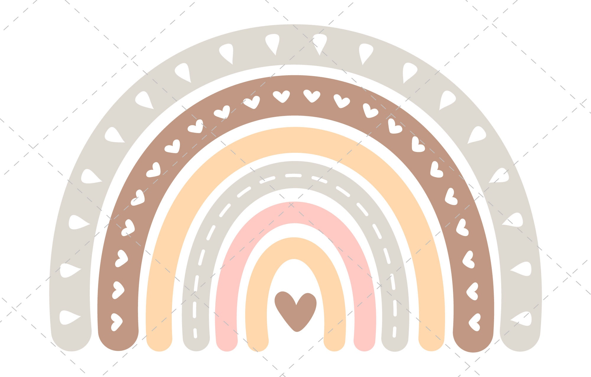 Boho Rainbows, Boho, Rainbows, Pastel Rainbows, Boho Rainbow Clipart ...