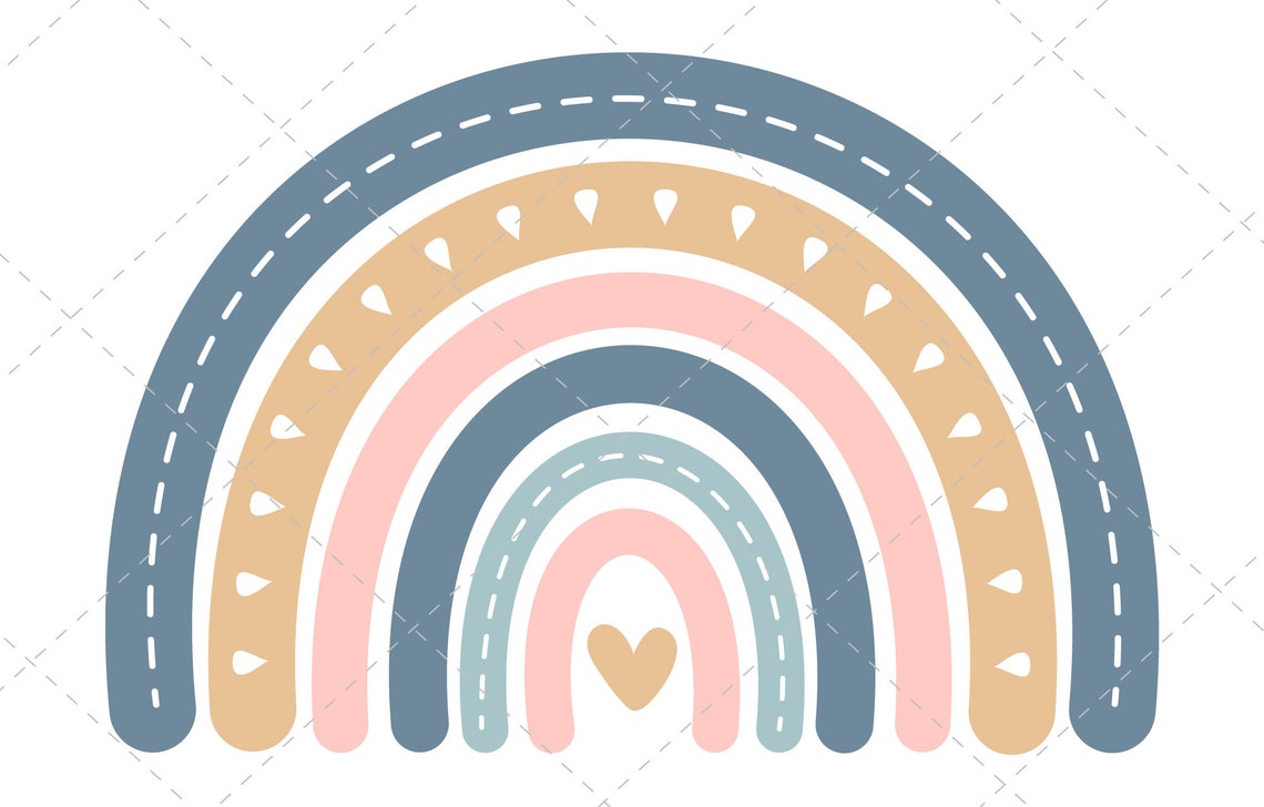 Boho Rainbows, Boho, Rainbows, Pastel Rainbows, Boho Rainbow Clipart ...