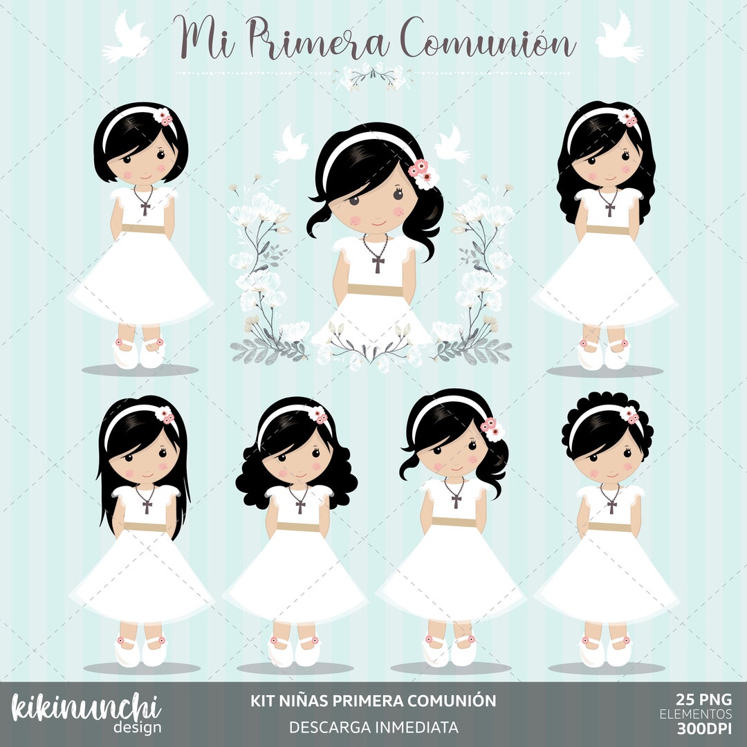 Girls First Communion, Clipart for Girls. Communion Characters ...