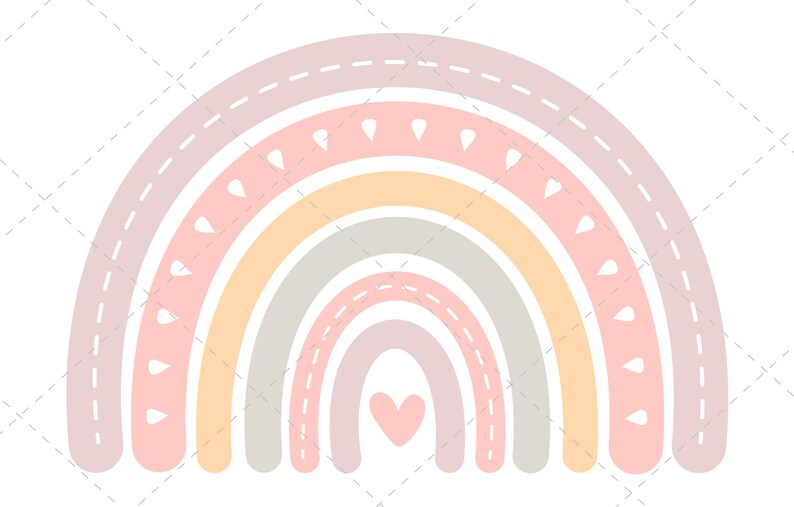 Boho Rainbows, Boho, Rainbows, Pastel Rainbows, Boho Rainbow Clipart ...