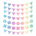 Watercolor Bunting Clipart, Watercolor Pennants, Watercolor Clipart ...