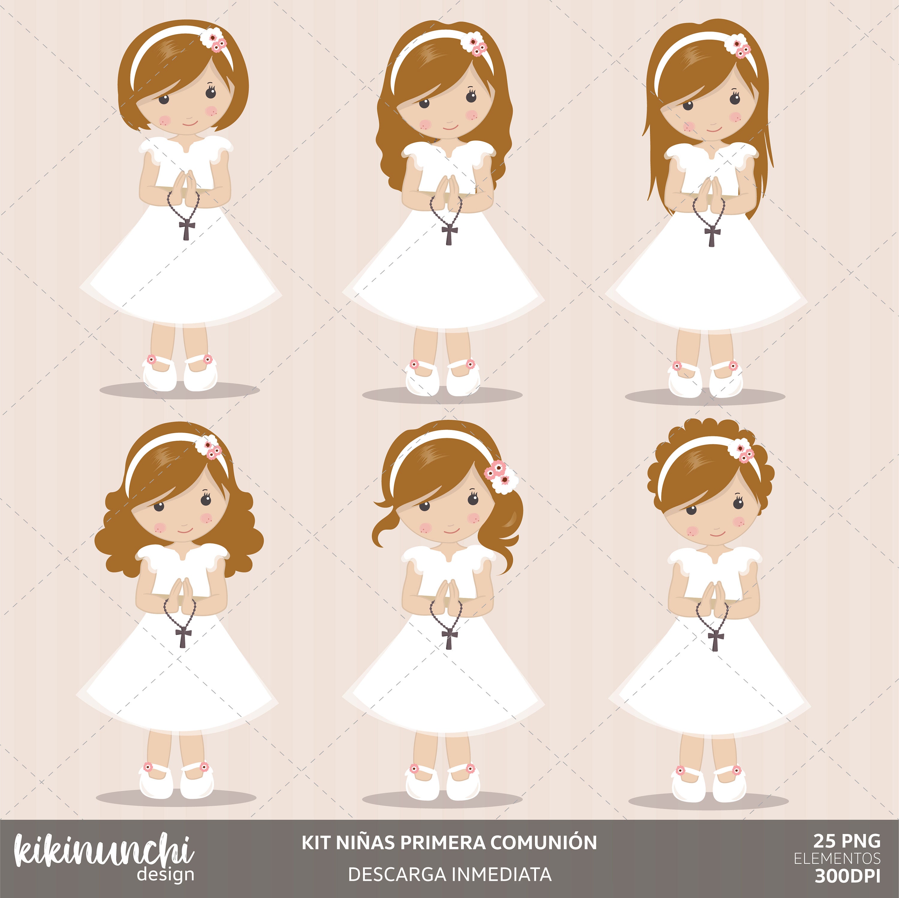 Girls First Communion, Clipart for Girls. Communion Characters ...