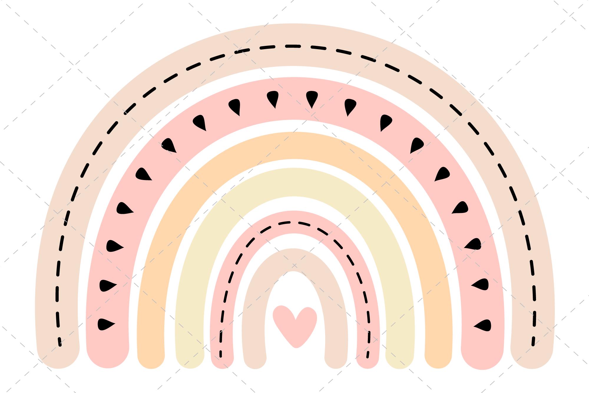 Boho Rainbows, Boho, Rainbows, Pastel Rainbows, Boho Rainbow Clipart ...