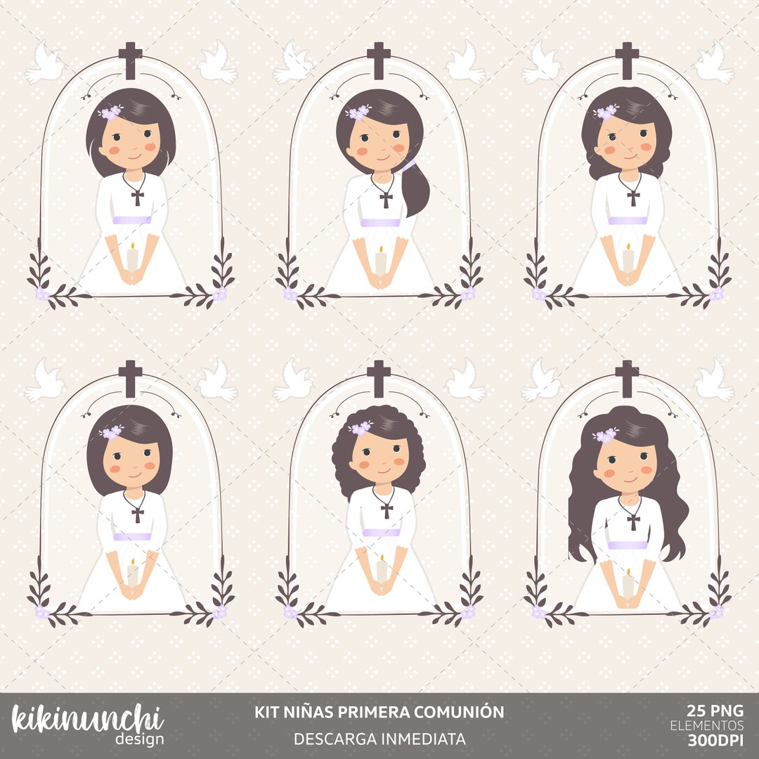 Girls First Communion, Clipart for Girls. Communion Characters ...