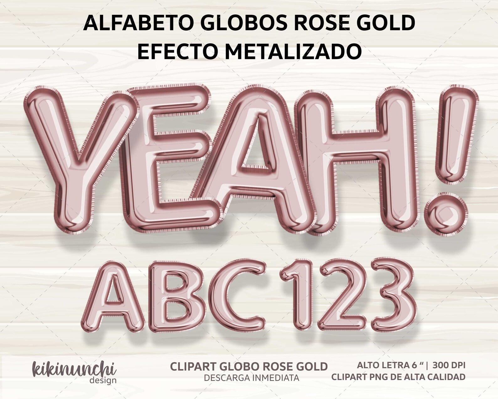 Rose Gold Foil Balloon Alphabet Clip Art, Metallic Balloon Lettering ...