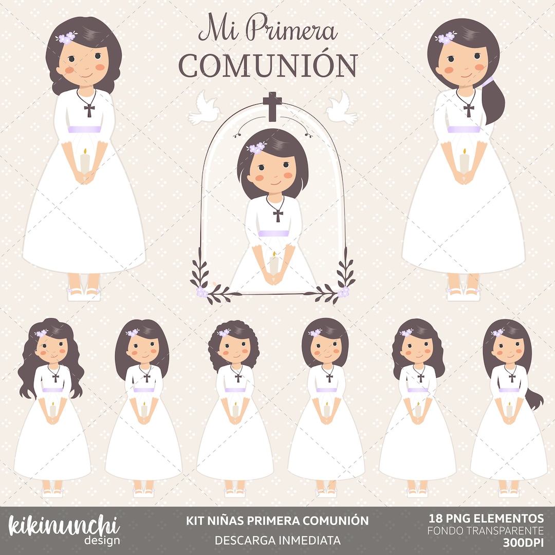 Girls First Communion, Clipart for Girls. Communion Characters ...