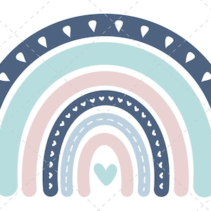 Boho Rainbows, Boho, Rainbows, Pastel Rainbows, Boho Rainbow Clipart ...