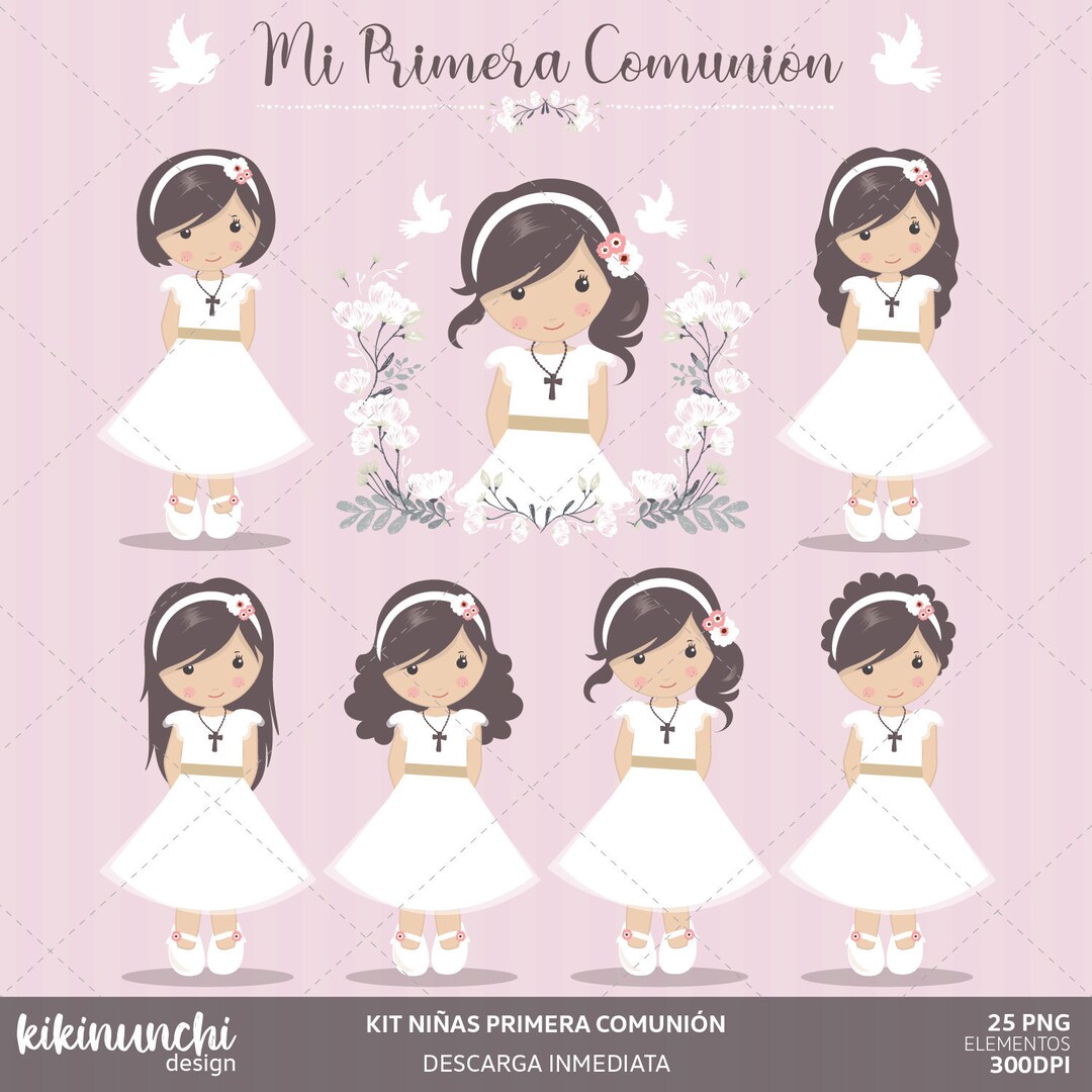Girls First Communion, Clipart for Girls. Communion Characters ...