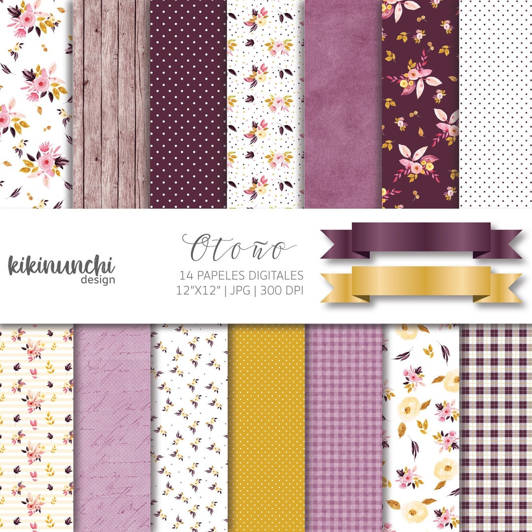 Autumn Digital Papers, Premium Commercial Papers, Flower Papers ...