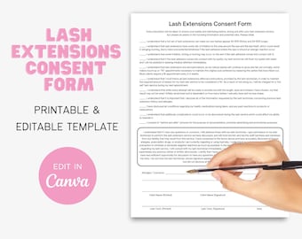 Basic Esthetician Consent Form Template Printable Canva | Etsy