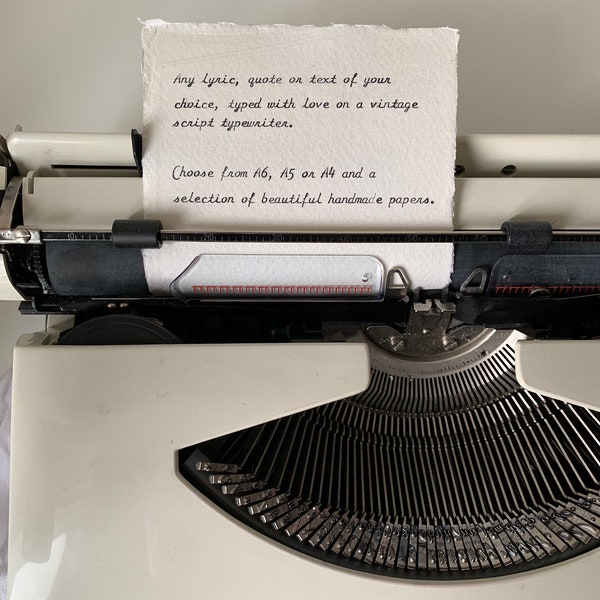 Typewriter Quote - Etsy