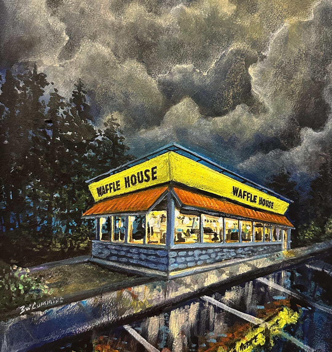 Waffle House Storm Index Signed/numbered Art Print: Painting (13x14 ...