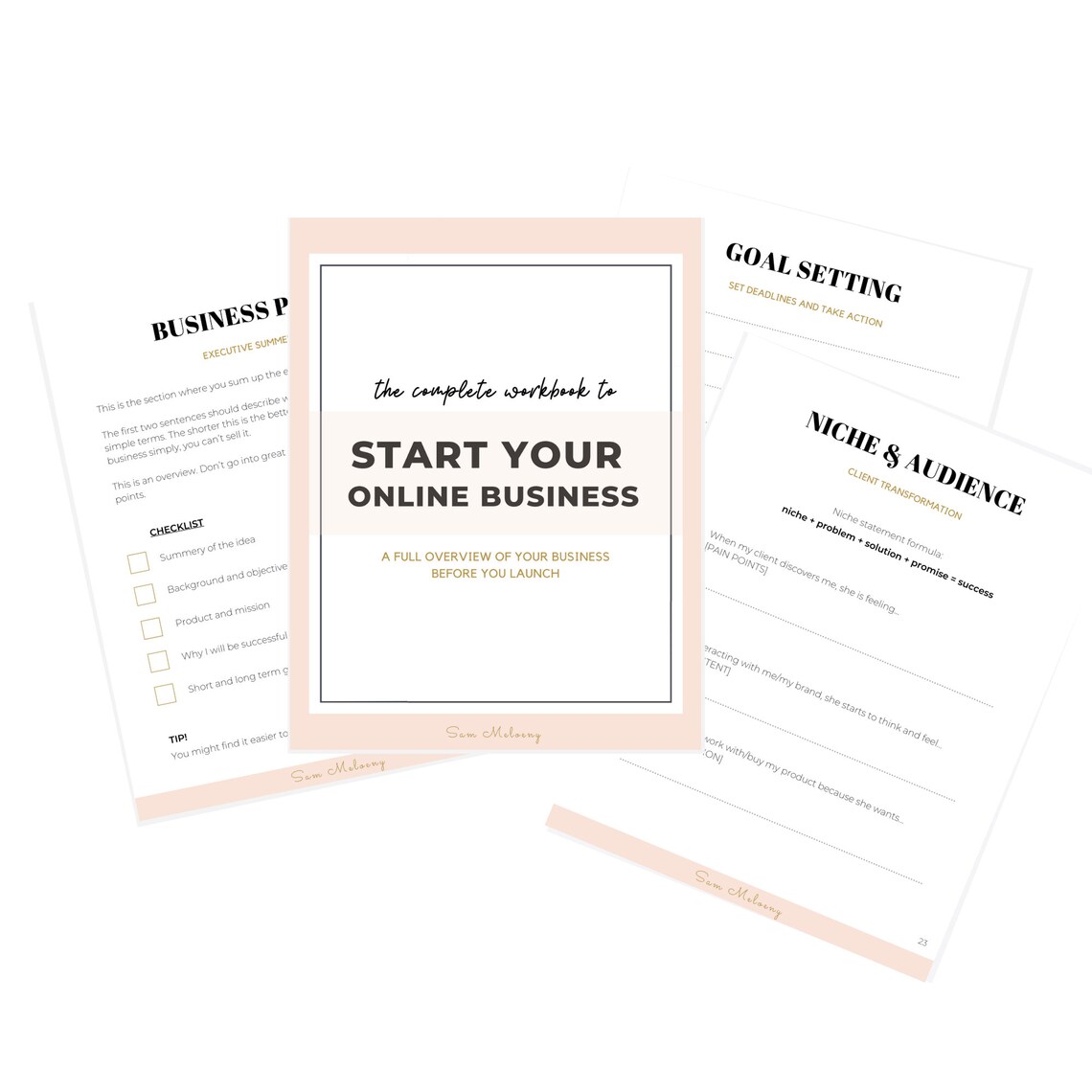 Start an Online Business - Printable Workbook to Plan Out Your Business ...