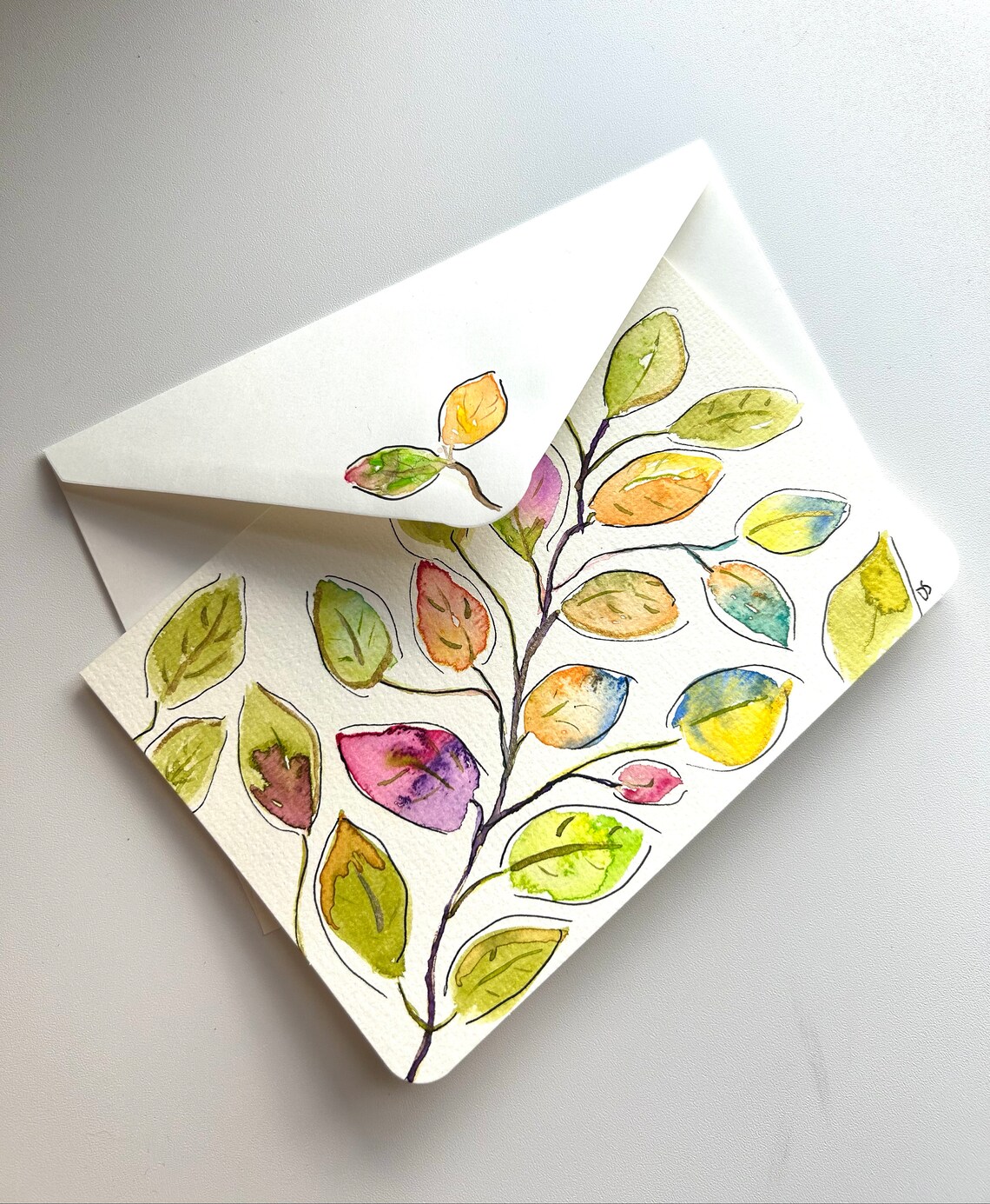 Hand Painted, Blank, 5x8 Inch Greeting Card Sets of 4 Different Designs ...