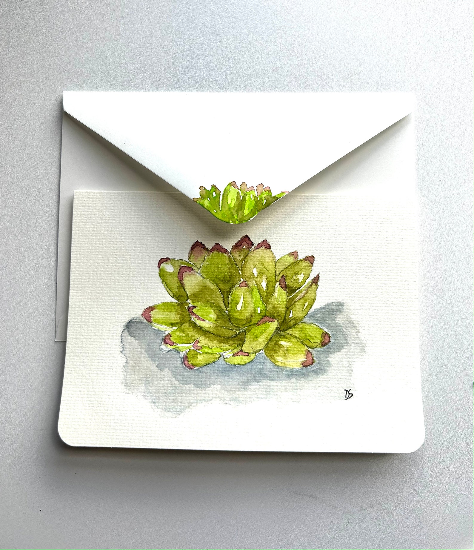 Hand Painted, Blank, 5x8 Inch Greeting Card Sets of 4 Different Designs ...