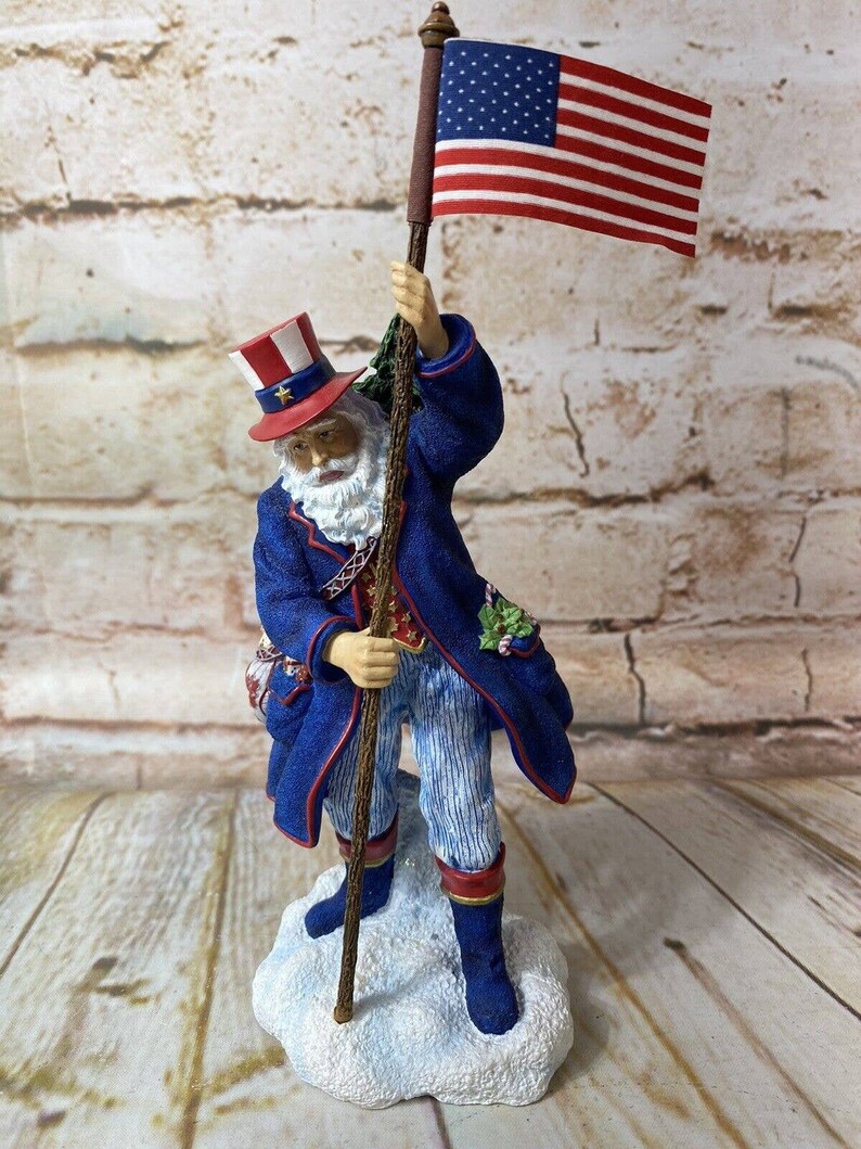 Pipka Patriotic Collection USA Flag Santa Claus Christmas Xmas - Etsy