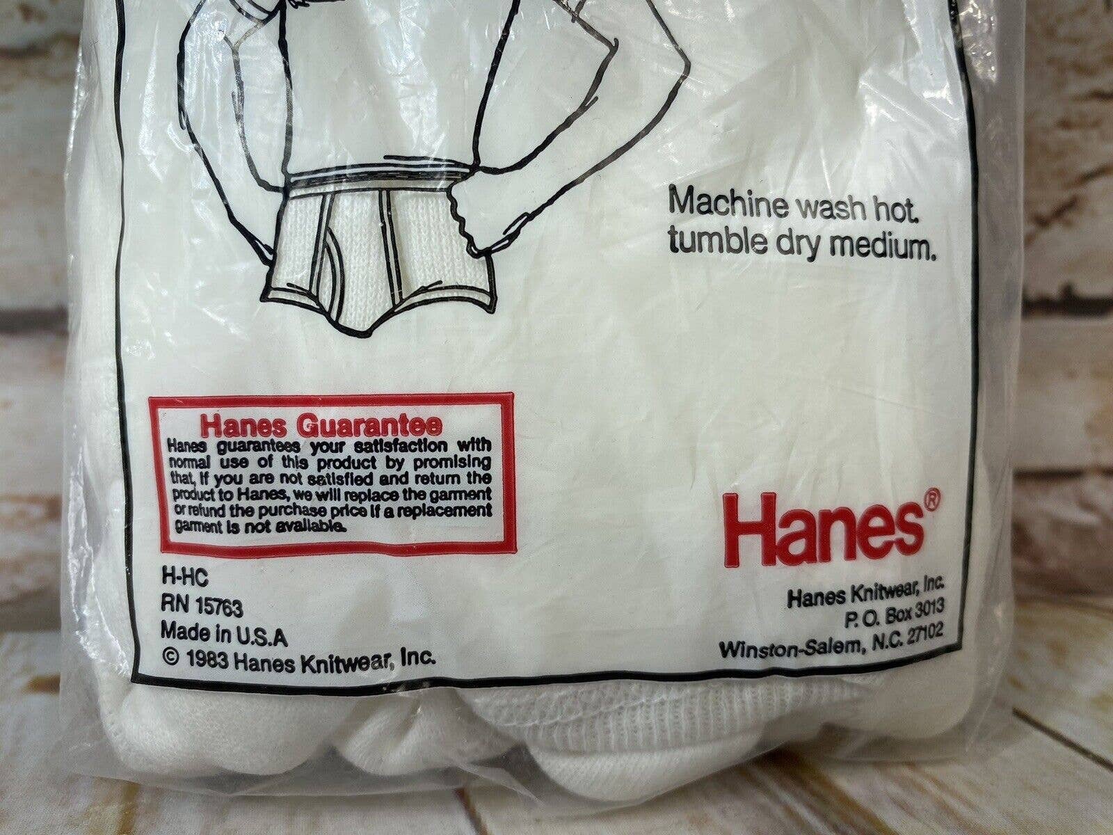 Vintage 1983 HANES White Briefs Underwear Mens Size 40 Made in the USA ...