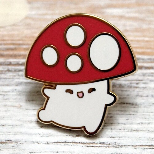 Cute Mushroom Bottle Terrarium Enamel Pin - Etsy
