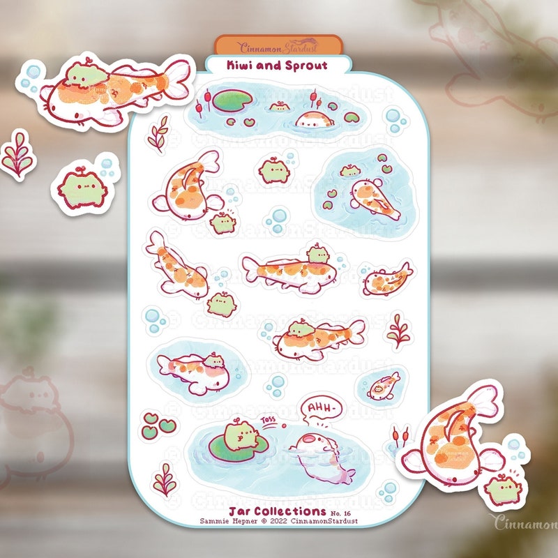 Koi Stickers - Etsy