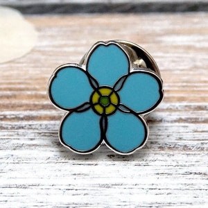 Forget Me Not Enamel Pin Hard Enamel Cute Hard Enamel Pin - Etsy