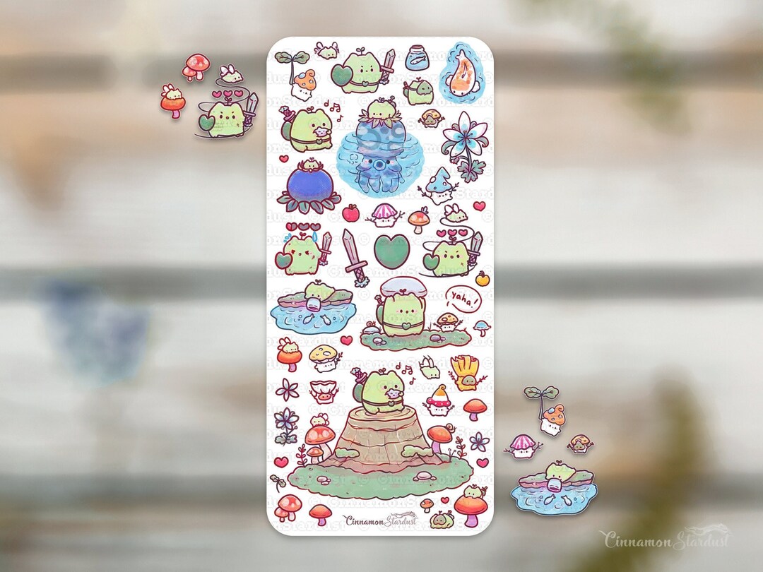 Glittery Stickers | Adventure Sprout No. 1 | Borderless Small Stickers ...