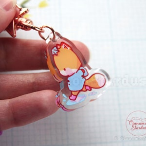 Cute Keychain Charm | Cute Fox Keychain Charm | Fin the Fox | Rainy Day ...